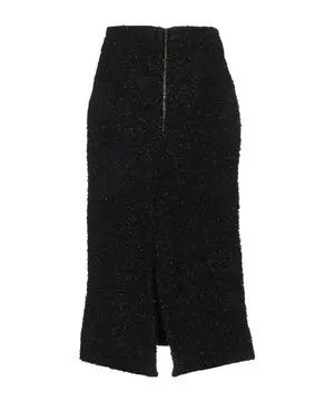 Balenciaga Tweed Pencil Skirt With Front Slit