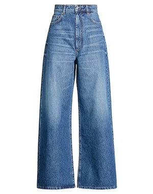 Sportmax Wide-leg Distressed Denim Jeans