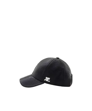 COURREGES Logo Patch Baseball Cap - Black