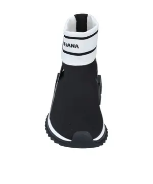 Dolce & Gabbana High-top Sock Sneakers With Embellished Logo