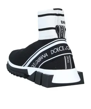 Dolce & Gabbana High-top Sock Sneakers With Embellished Logo