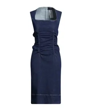 Sportmax Square Neck Denim Dress - Blue