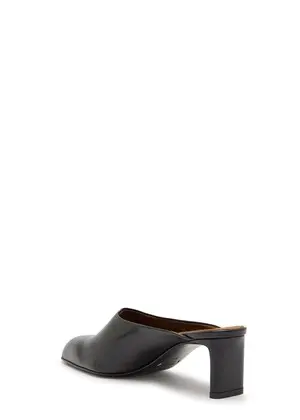 Khaite Glossed Leather Mules