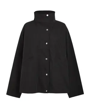 TOTEME Funnel-neck Cotton-blend Poplin Jacket