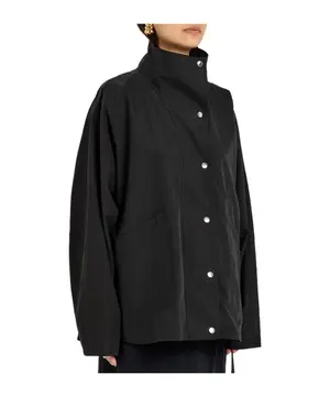 TOTEME Funnel-neck Cotton-blend Poplin Jacket