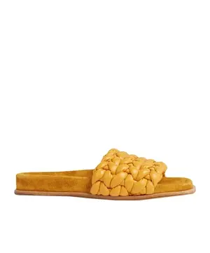 Chloé Solid Color Leather Shoes - Orange
