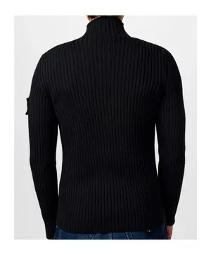 Prada Zip-up Ribbed Sweater