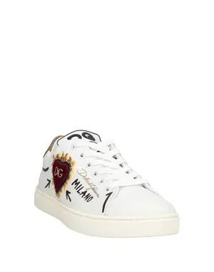 Dolce & Gabbana Solid Color Leather Casual Shoes