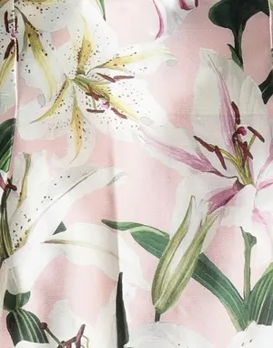 Dolce & Gabbana Floral Print Shantung Skirt