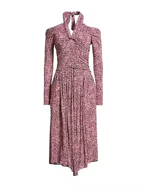 Isabel Marant Étoile Stretch Printed Long Sleeve Dress - Pink