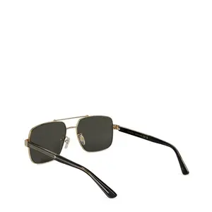 Gucci Aviator Sunglasses With Curved Temples