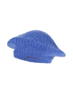 GANNI Solid Color Knitted Beret - Blue