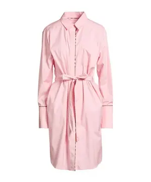 Burberry Minimalist Long Sleeve Shirt Dress - Pink