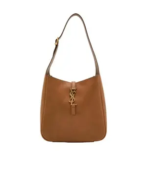 Saint Laurent Genuine Leather Shoulder Bag - Brown