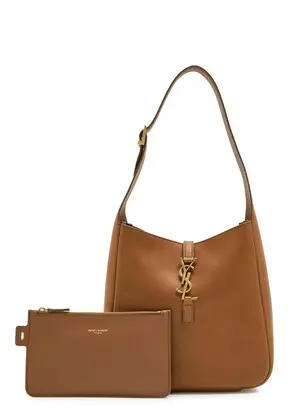 Saint Laurent Genuine Leather Shoulder Bag - Brown
