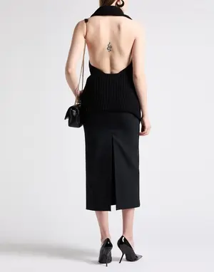 Dolce & Gabbana Solid Color Wool Sleeveless Top