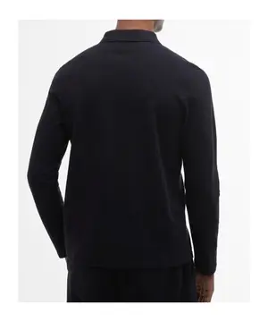 Barbour Long-sleeved Zip-up Polo Shirt - Black