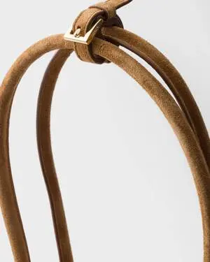 Prada Bonnie Large Suede Handbag
