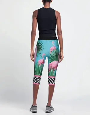 Dolce & Gabbana Flamingo Print Stretch Capri Pants