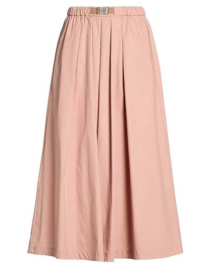 Brunello Cucinelli Solid Color Flared Skirt - Nude