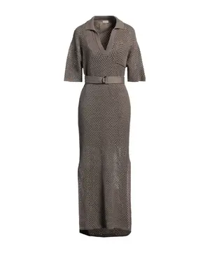 Brunello Cucinelli Plain Colour Long Dress - Black