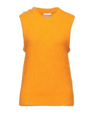 GANNI Sleeveless Crewneck Jumper With Crystal Embellishments