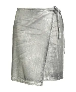 DIESEL® Metallic Denim Wrap Skirt