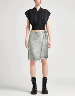 DIESEL® Metallic Denim Wrap Skirt