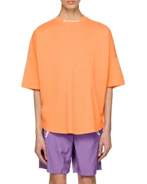 Palm Angels Logo-print Cotton T-shirt - Pink
