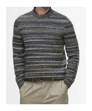 Barbour Long Sleeve Striped Crew Neck Sweater