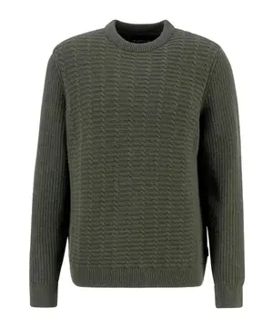 Barbour Textured Crew Neck Sweater - Black