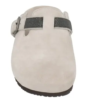 Brunello Cucinelli Suede Mules With Buckle Fastening