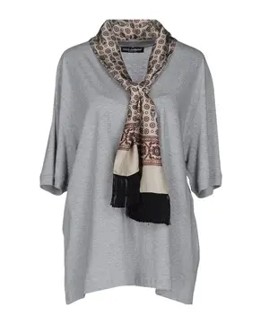 Dolce & Gabbana Jersey V-neck T-shirt With Detachable Application