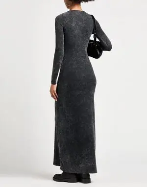 DIESEL® Solid Color V-neck Long Sleeve Dress