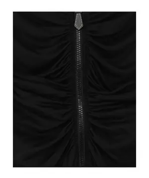 Burberry Solid Color Elastic Waist Midi Skirt