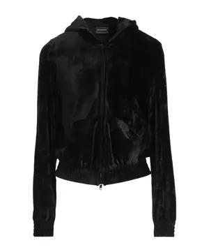 Balenciaga Hooded Zip-up Sweatshirt With Chenille Appliqués And Crystals
