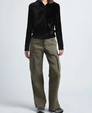 Balenciaga Hooded Zip-up Sweatshirt With Chenille Appliqués And Crystals