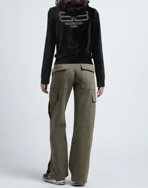 Balenciaga Hooded Zip-up Sweatshirt With Chenille Appliqués And Crystals