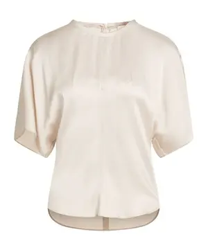 Isabel Marant Étoile Solid Color Satin Short Sleeve Top - White