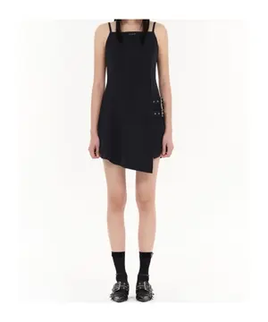 We11Done Paneled Logo Plaque Dress