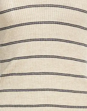 Brunello Cucinelli Sleeveless Striped Lightweight Knit Top