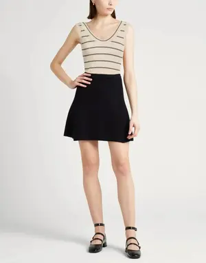 Brunello Cucinelli Sleeveless Striped Lightweight Knit Top