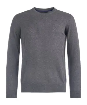 Barbour Crew-neck Cotton Jumper - Charcoal