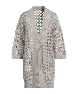 Brunello Cucinelli Solid Color Knitted Cardigan - Gray