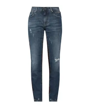 Dolce & Gabbana Plaid Straight-leg Jeans