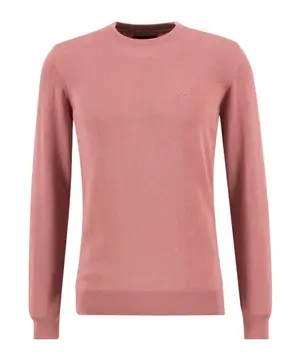 Barbour Crew-neck Cotton Jumper - Pink