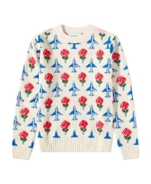 Casablanca Intarsia-knit Crew Neck Jumper