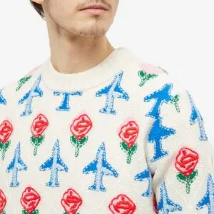 Casablanca Intarsia-knit Crew Neck Jumper