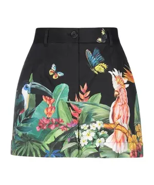 Dolce & Gabbana Printed Stretch Fabric Shorts - Green