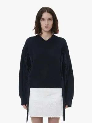 J.W.ANDERSON Ruched-detail Wool-blend Jumper